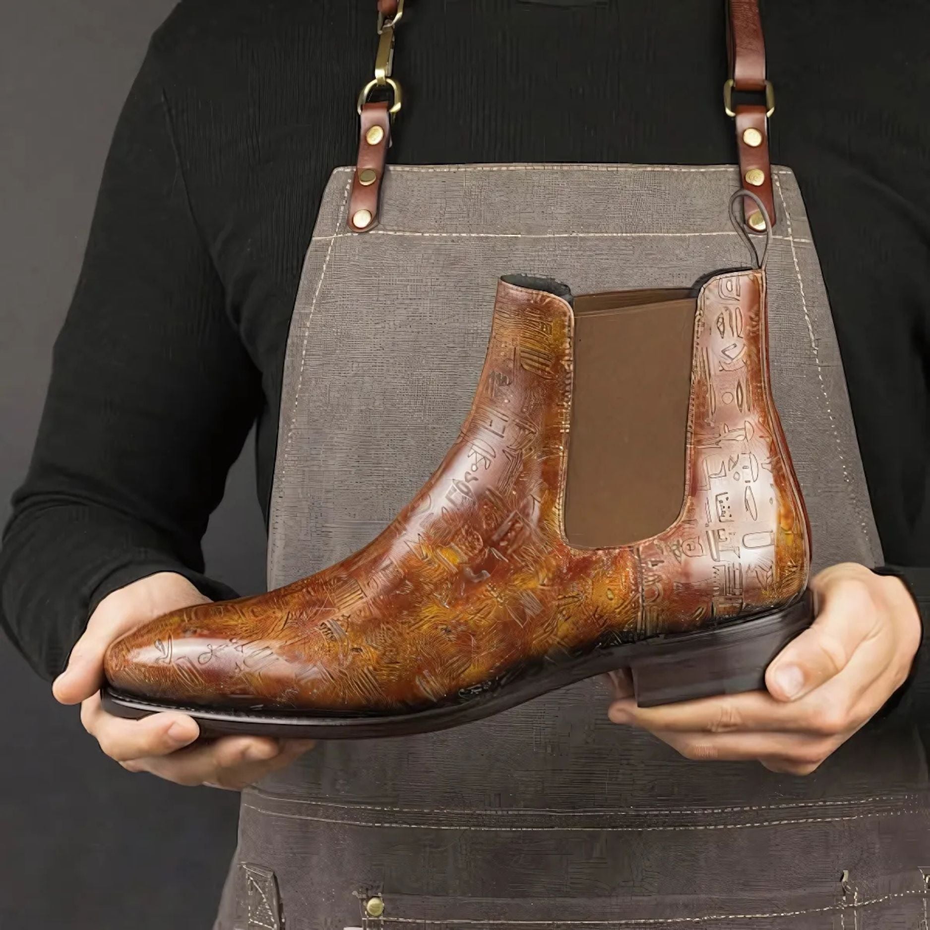 Men's Chelsea Boots Goodyear welt Patina Egyptian Limited Edition ...