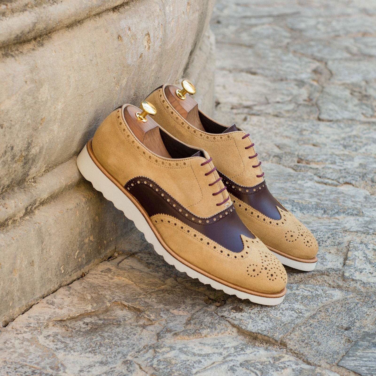 Full Brogue-Suede, Box Calf, Brown, Burgundy – MERRIMIUM