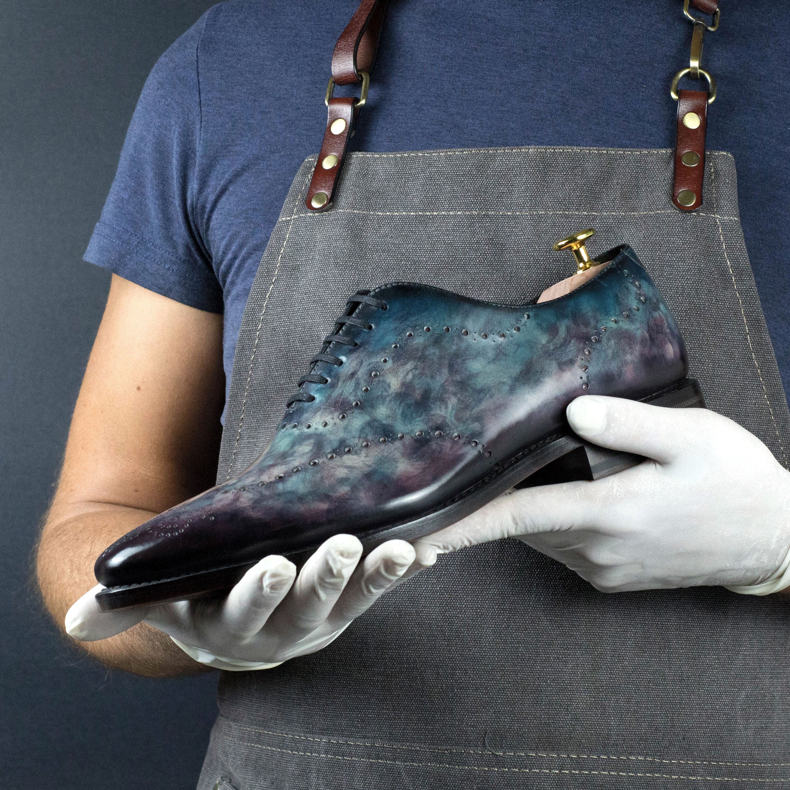 Men's Cygnus Cezanne Patina Wholecut Goodyear Welt Shoes Limited Editi ...