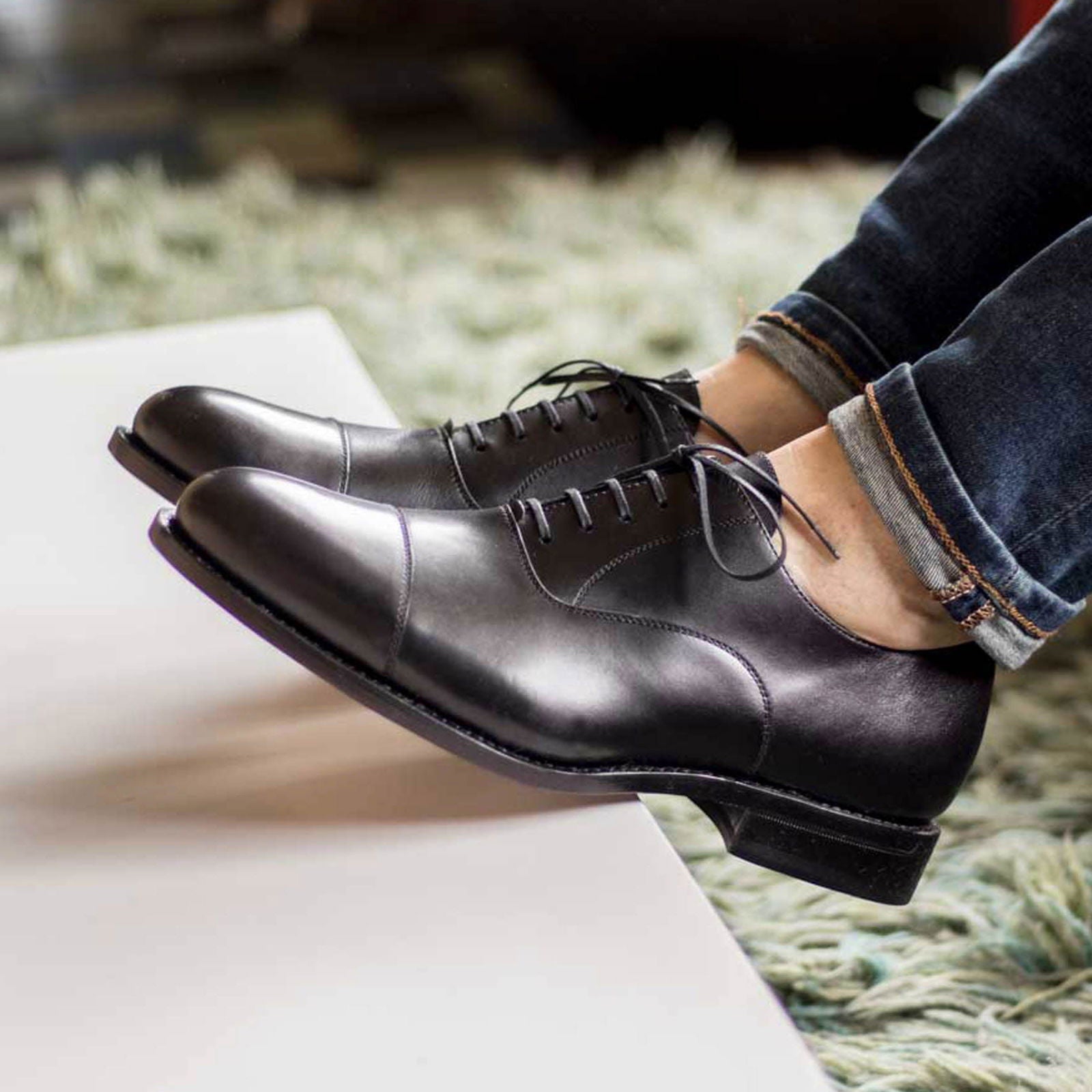 Men's Oxford Leather Shoes Wide Plus Size 5995 – MERRIMIUM