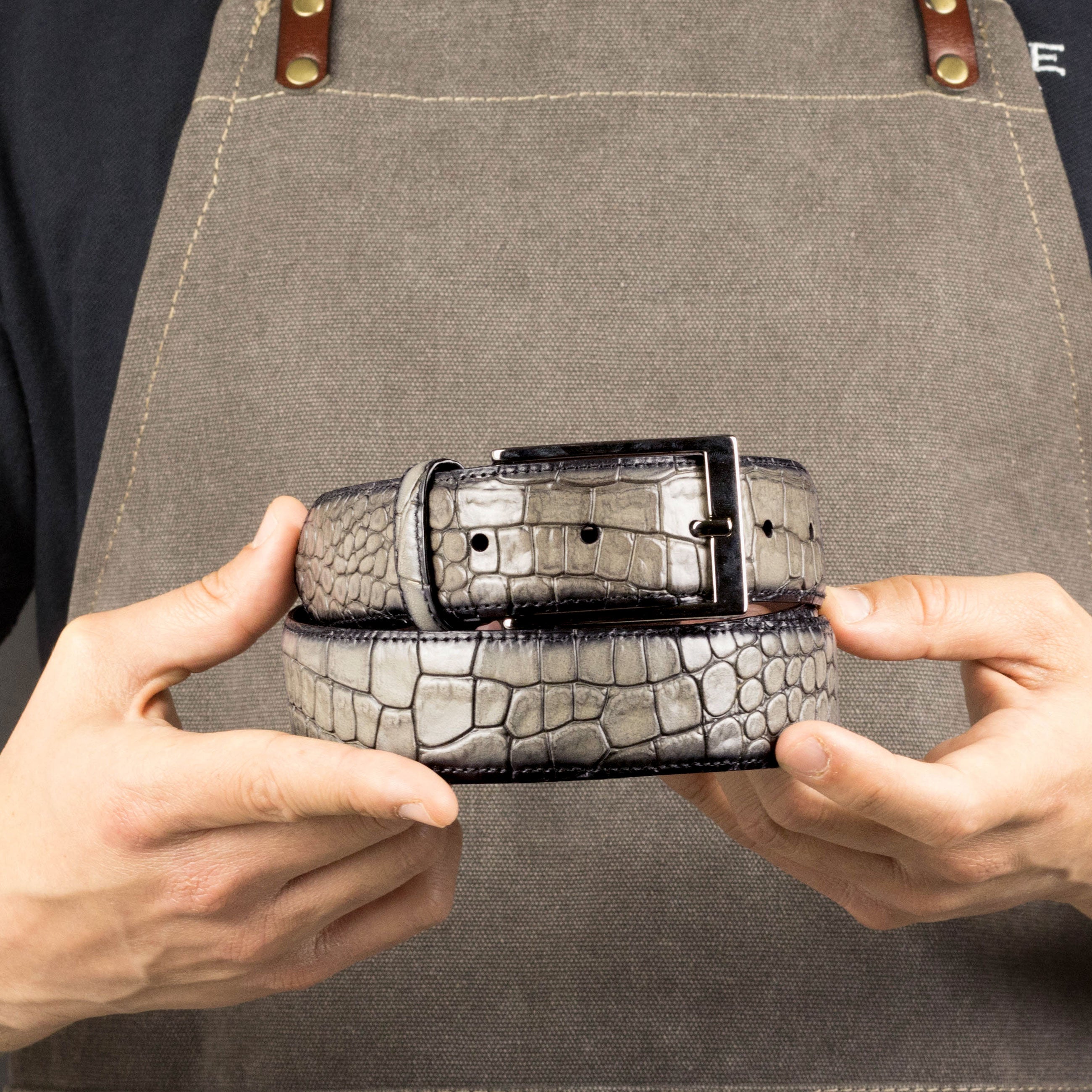 Patina Belt Croc Ash Limited Edition – MERRIMIUM